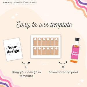 Mini Liquor Bottle Labels Printable, Mini Liquor Bottle Tags, Wine Tag ...