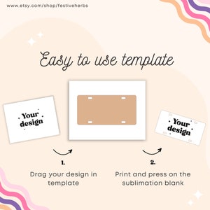 Car License Plate Sublimation Template, Car License Plate Template for ...