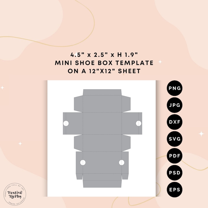 Mini Shoe Box Template Bundle Shoe Box SVG Shoe Box Label - Etsy