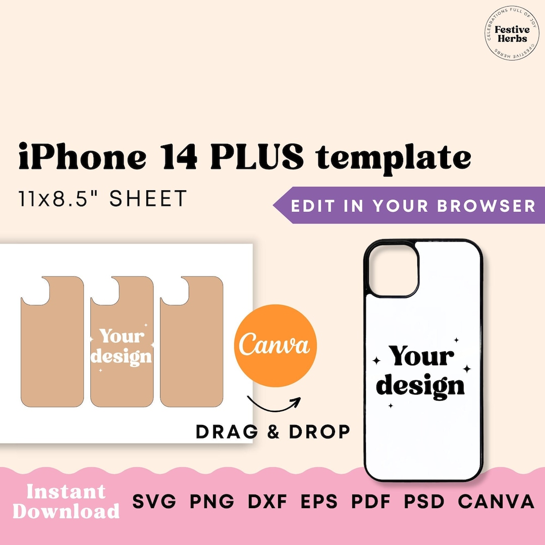 IPhone 14 Plus Template Phone Case Template iPhone 14 Plus - Etsy