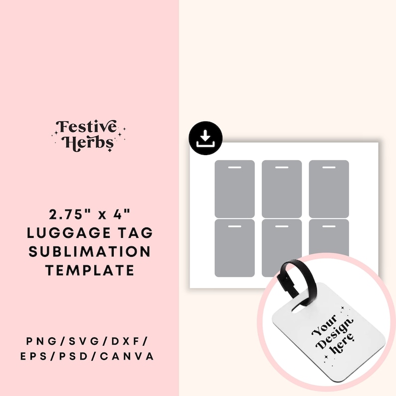 Luggage Tag SVG Luggage Tag Template Luggage Tag Template - Etsy