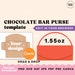 Chocolate Bar Purse Template, Chocolate Wrapper Template Party Favor ...