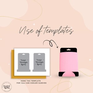 12oz Can Cooler Hang Tag Template, Beer Cooler Tag Template, Can Cooler ...