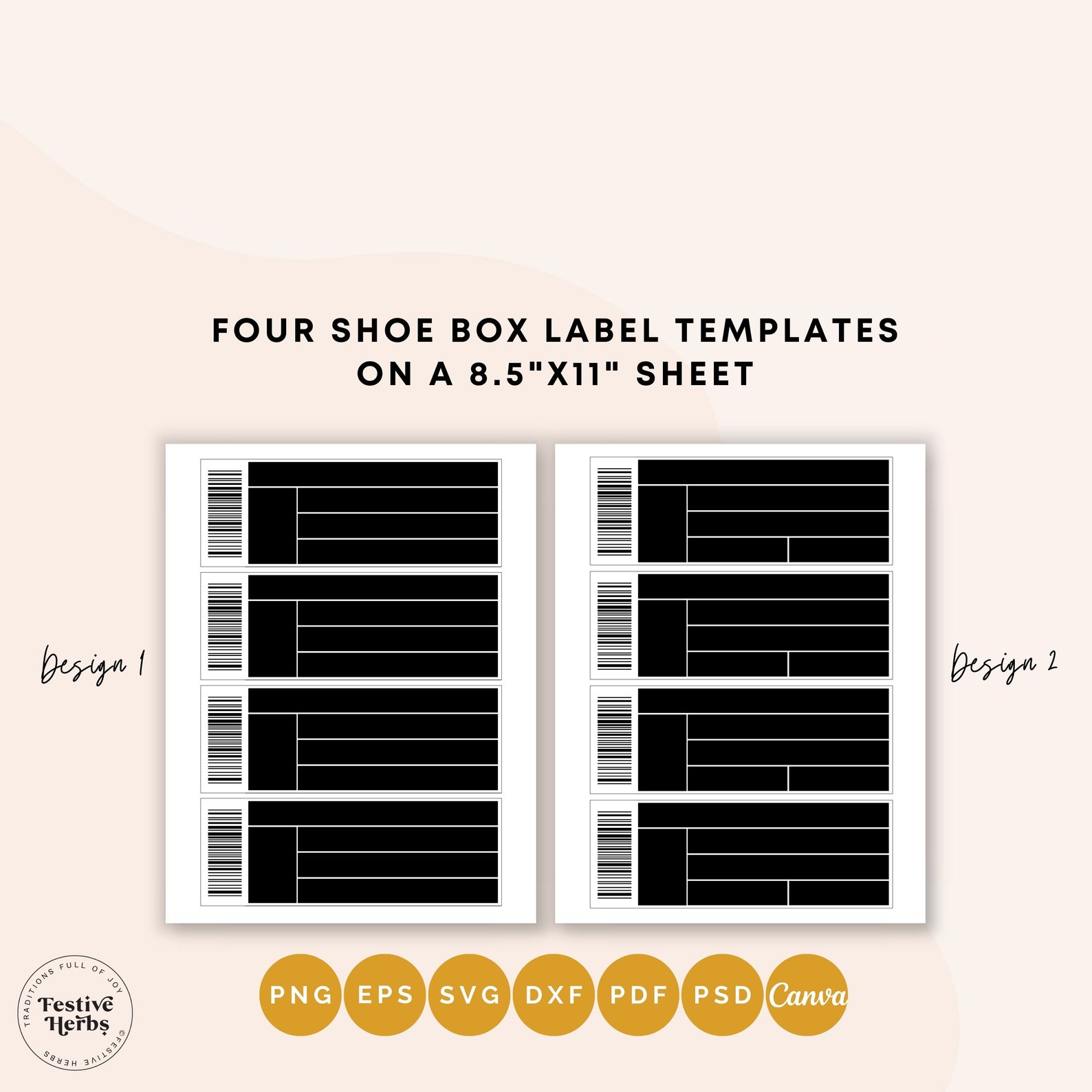 Shoe Box Label Template Shoe Box Label SVG Label Template - Etsy