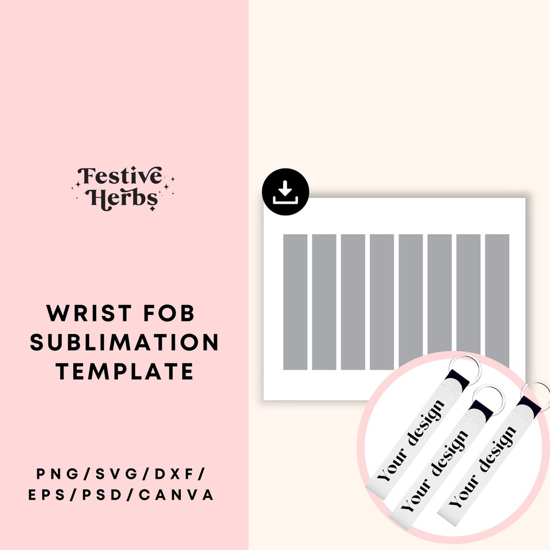 Wristlet Svg, Wristlet Keychain Svg, Wristlet Keychain Template ...