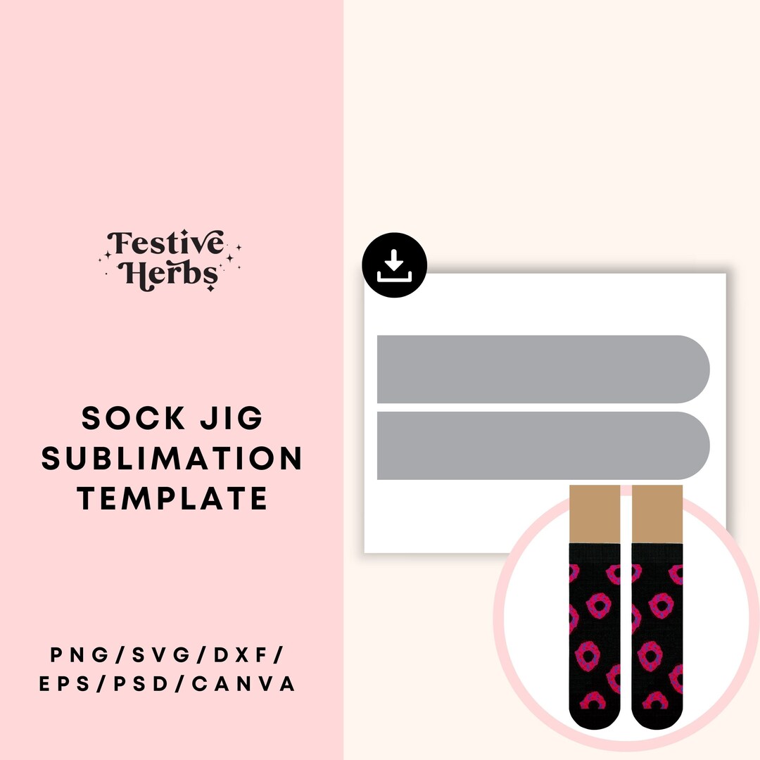Sock Jig SVG, Adult Sock Jig Template for Sublimation, Socks Jig ...