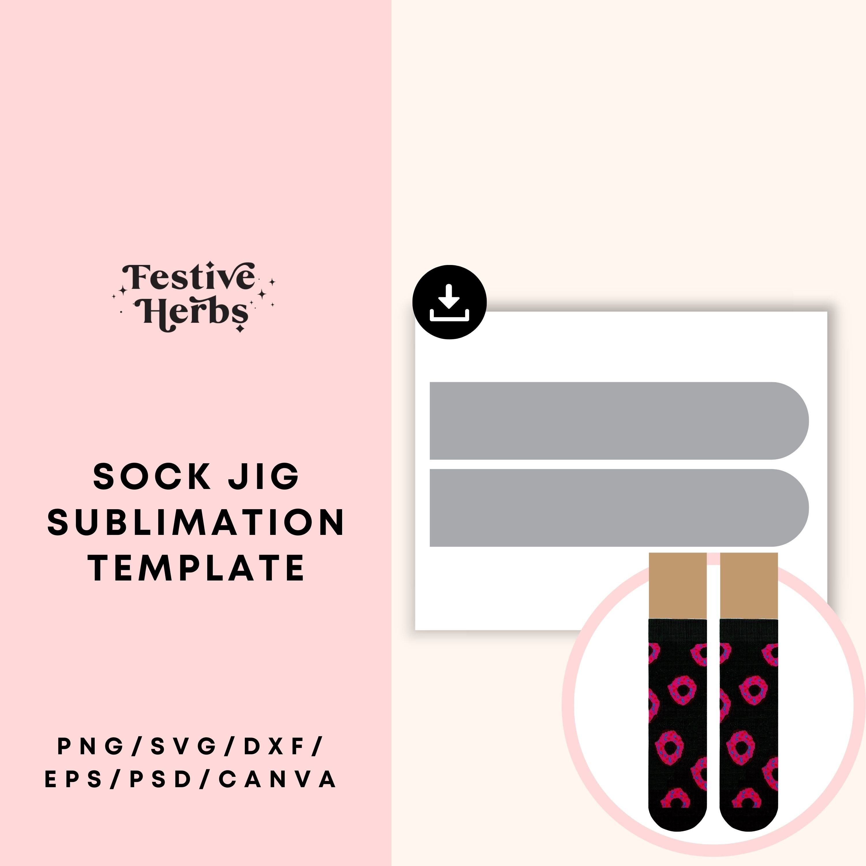 Sock Jig SVG Adult Sock Jig Template For Sublimation Socks Etsy Canada
