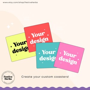 Square Coaster Template, 4inch Square Cup Coaster Sublimation Template ...