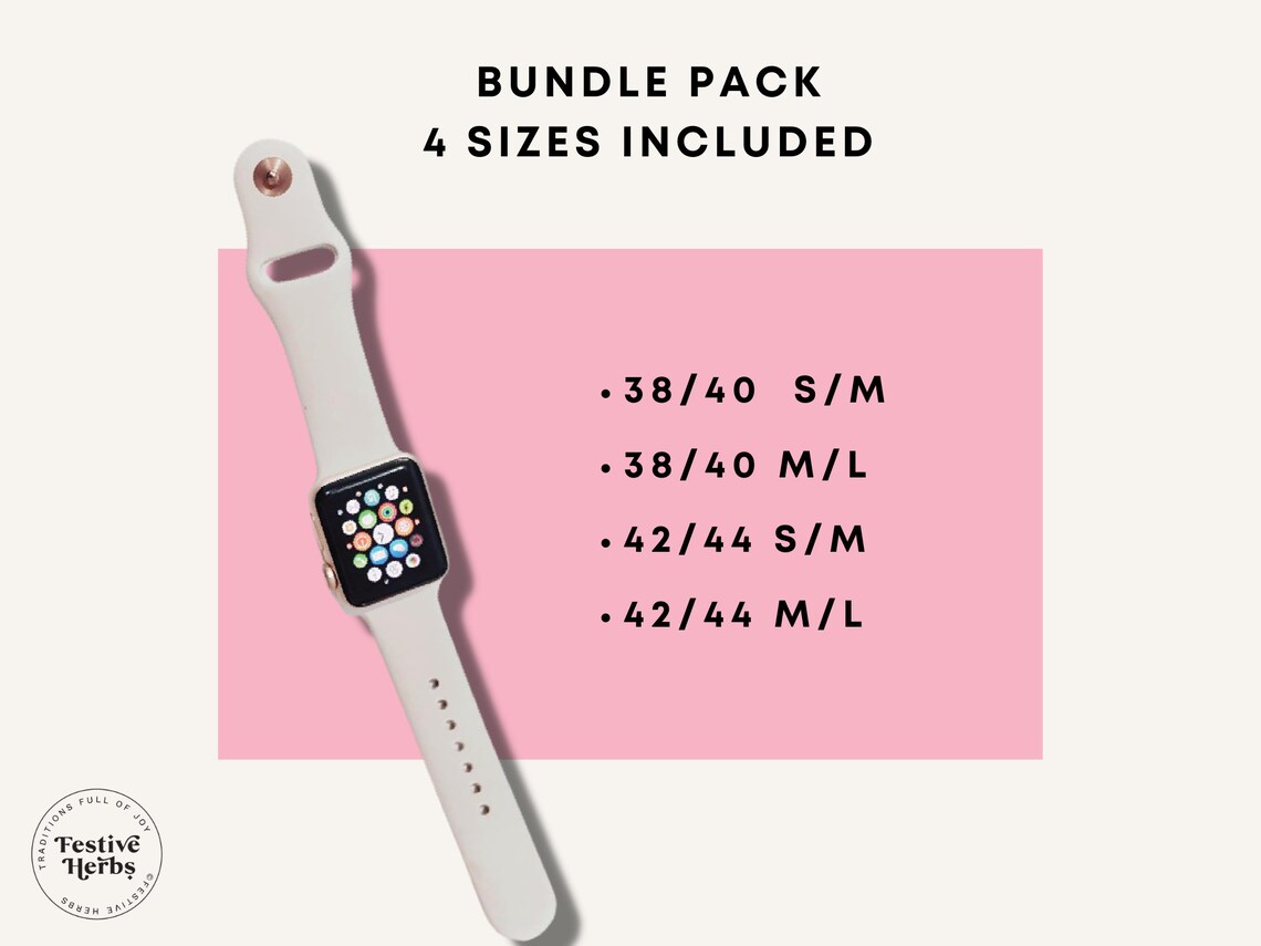 Iwatch Band Svg Iwatch Band Template 4 Sizes Bundle | Etsy