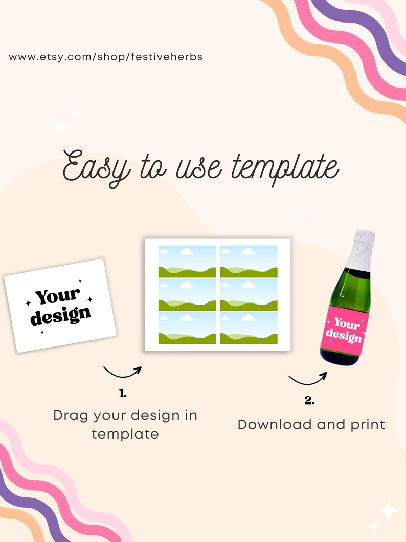 Apple Cider Labels Template Svg, Mini Wine Bottle Label Template Canva ...