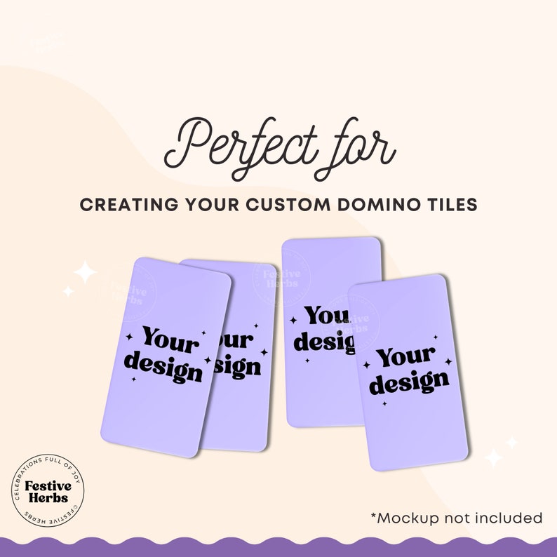 Domino Template, Domino Tile SVG Template for Cricut, Canva Template ...