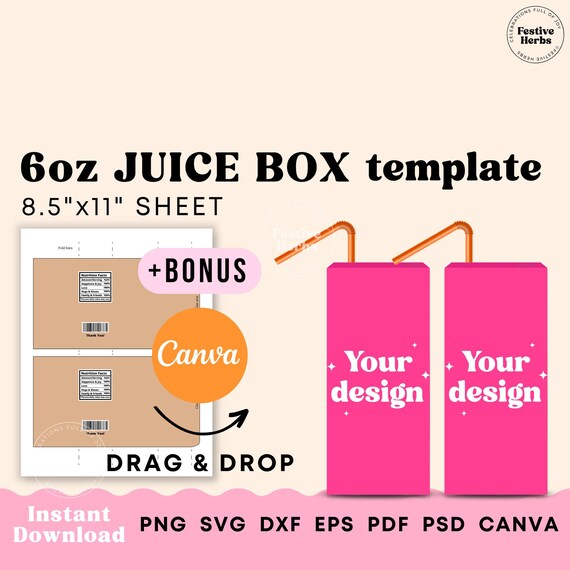 Juice Box Design Template