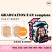 Graduation Fan Template, Custom Graduation Paddle Fan, Graduation Fan ...