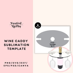 Wine Caddy Template, Wine Butler Svg, Wine Bottle and Glass Holder ...