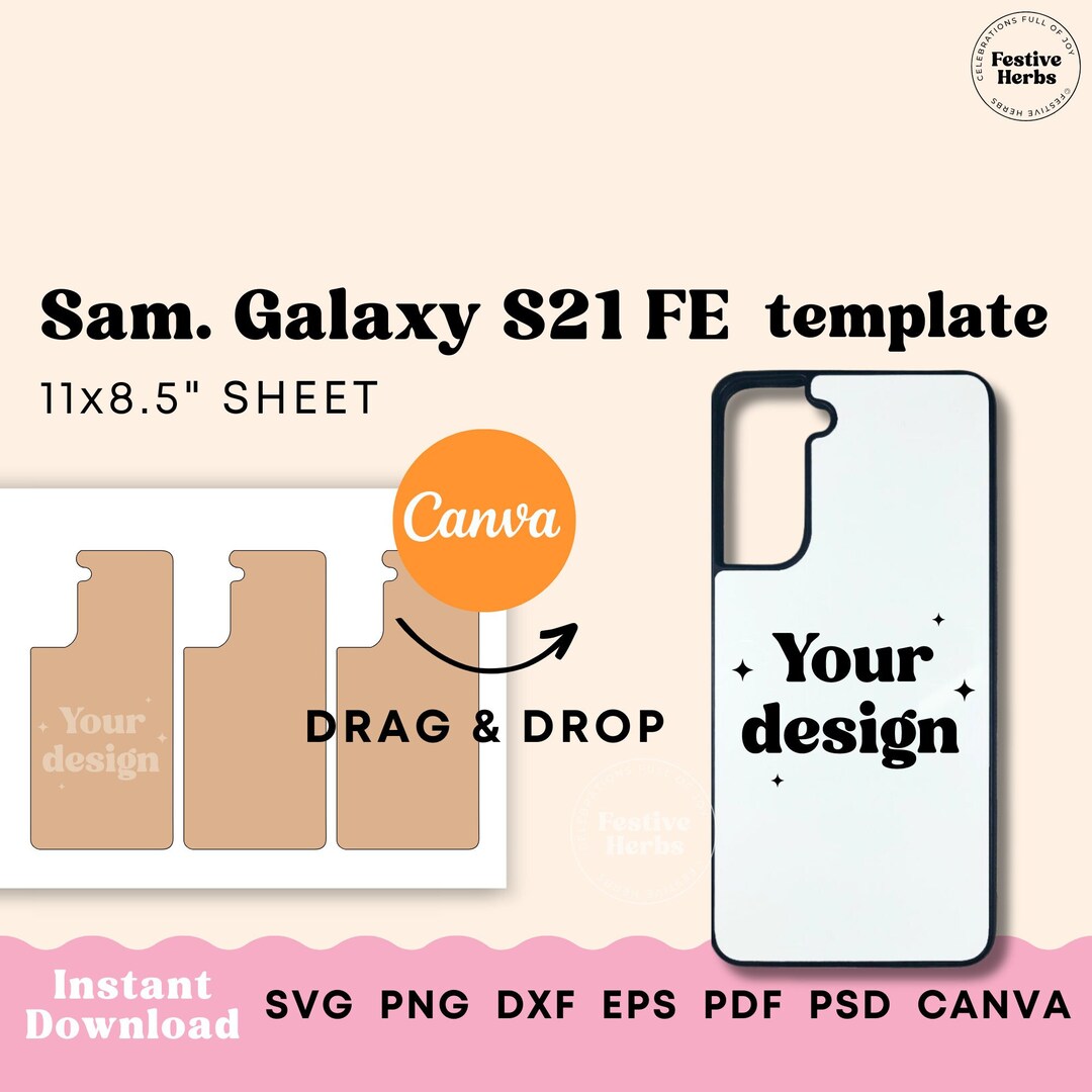 Phone Case Template Samsung S21FE Template for Sublimation, Samsung Sublimation Template ...