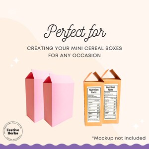 Cereal Box SVG, Cereal Box Template, Cereal Box Valentine Snack Box SVG ...