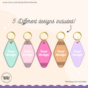 Motel Keychain SVG Bundle, Motel Keychain Template Presized, Motel ...