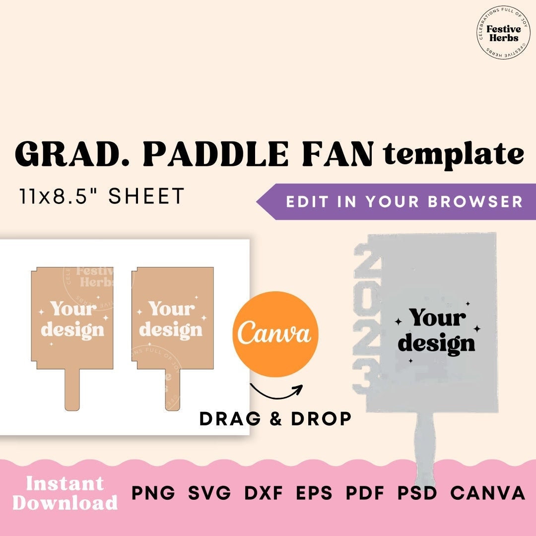 Graduation Fan Template, Graduation Paddle Fan, Graduation Fan SVG ...