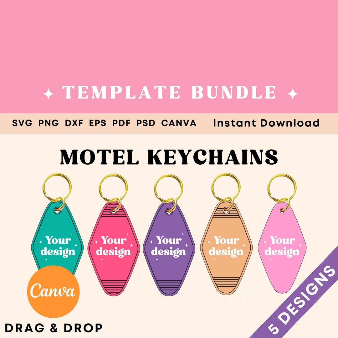 Motel Keychain SVG Bundle, Motel Keychain Template, Motel Keychain ...
