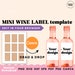 Mini Wine Bottle Label Template, Mini Wine Bottle Labels Svg, Mini Wine ...