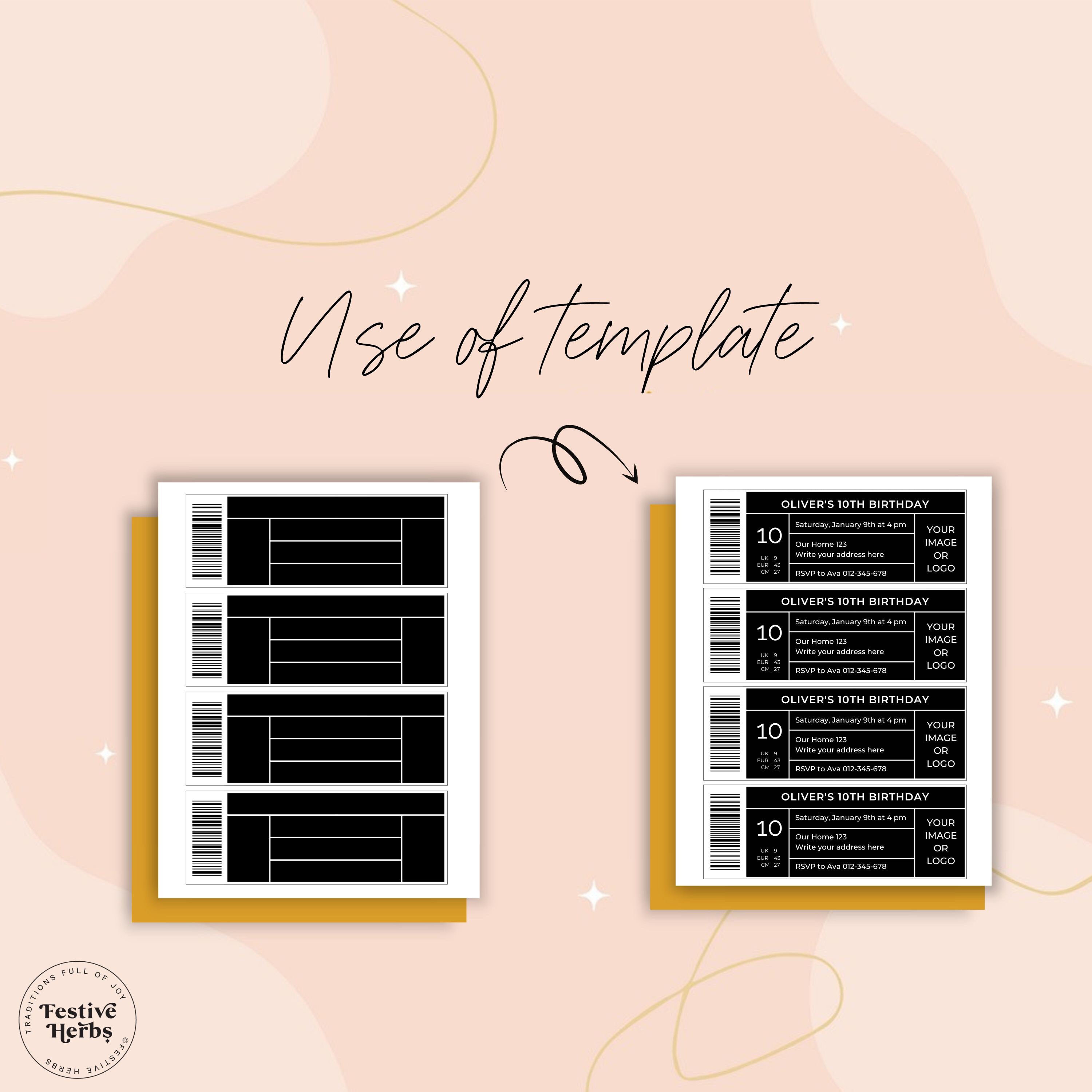 Shoe Box Label Template Shoe Box Label SVG Label Template - Etsy