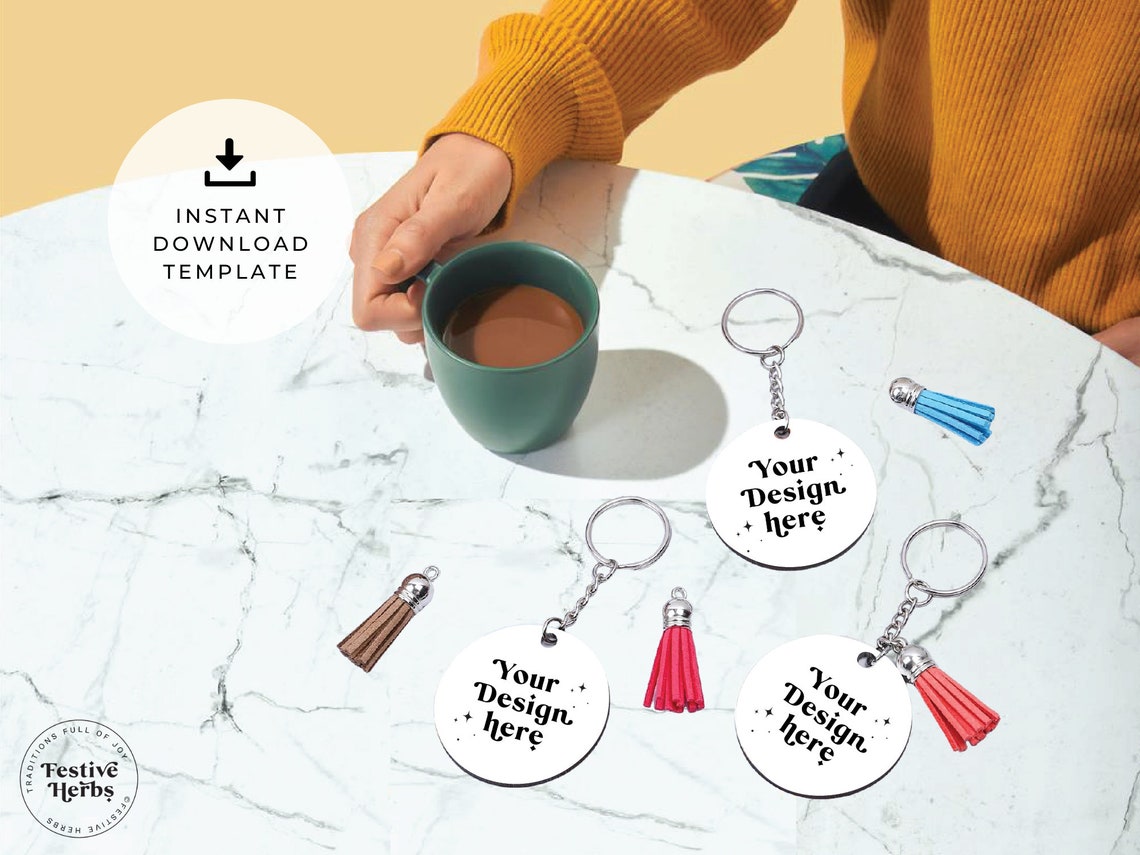 Circle Keychain Svg 2inch Circle Keychain Template Keychain | Etsy