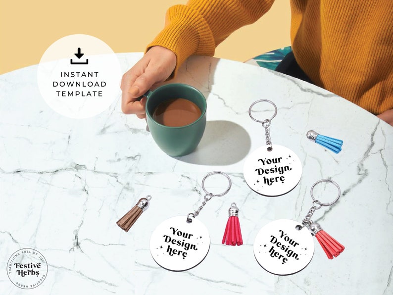 Circle Keychain Svg 2inch Circle Keychain Template Keychain | Etsy