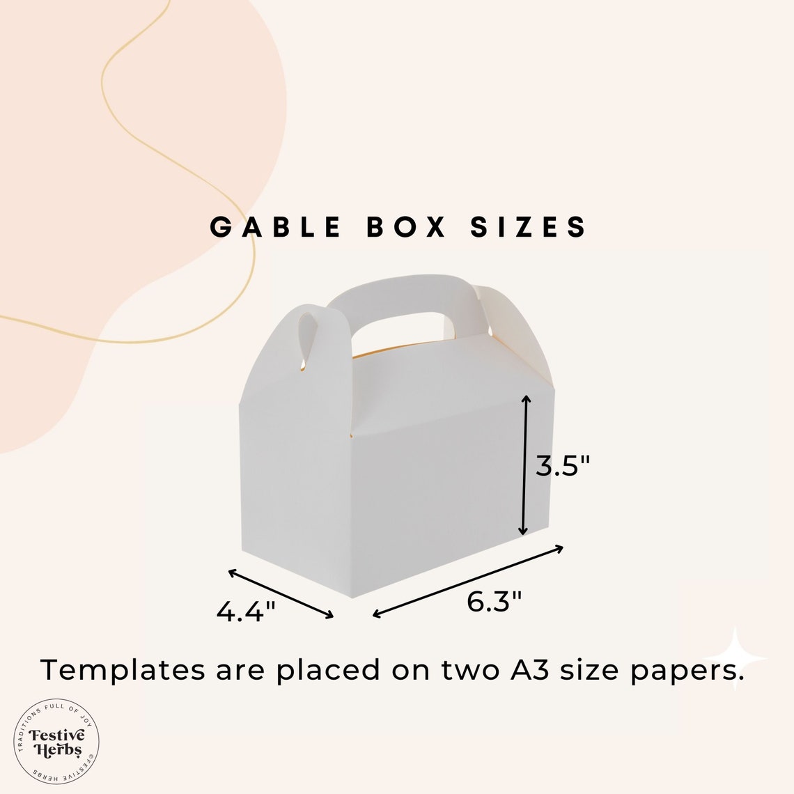 Gable Box SVG Gable Box Template Box With Handle Template - Etsy