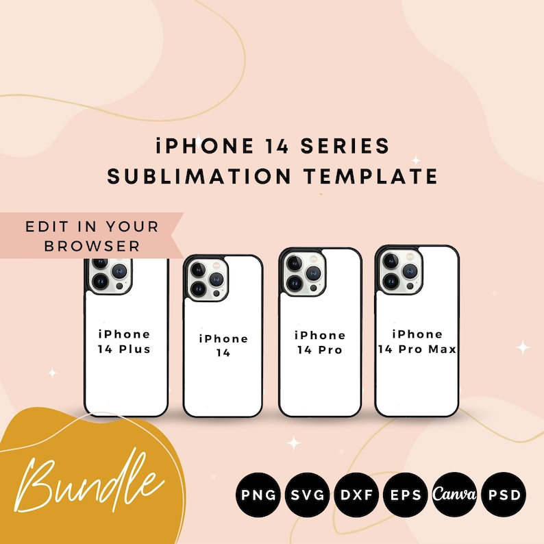 Phone Case Template Bundle Iphone 14 Series Phone Case - Etsy