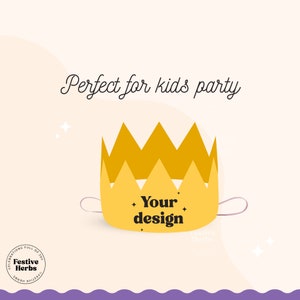 Kids Crown Template, Crown SVG, Party Hat Template, Crown Template ...