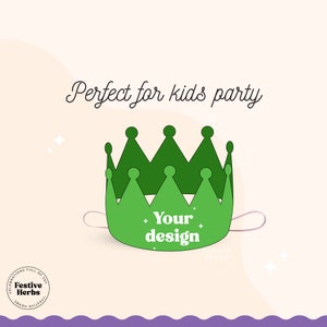 Kids Crown Template, Crown SVG, Party Hat Template, Crown Template ...