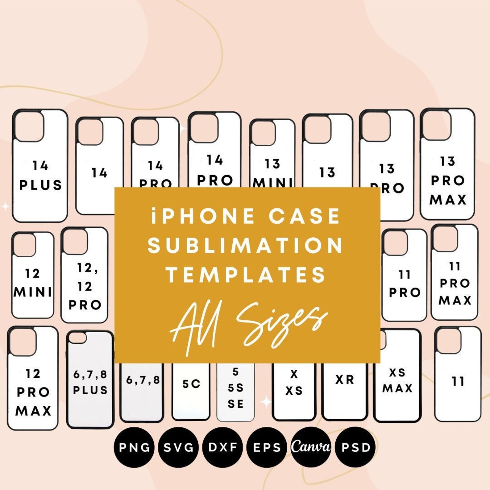 Phone Case Template Bundle Iphone Sublimation Template ALL - Etsy