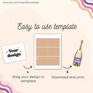 Champagne Label Template, Champagne Label SVG Canva Template, Champagne ...