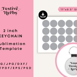 Circle Keychain Svg, 2inch Circle Keychain Template, Keychain Svg Round ...