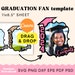 Graduation Fan Template, Custom Graduation Paddle Fan, Graduation Fan ...