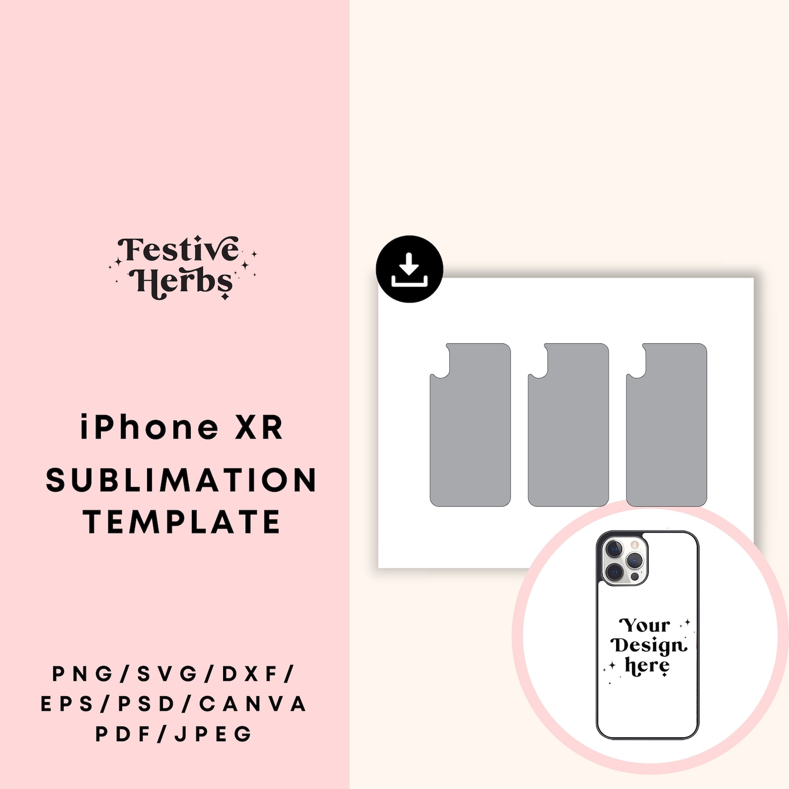 Iphone XR Template Phone Case Template for Sublimation - Etsy