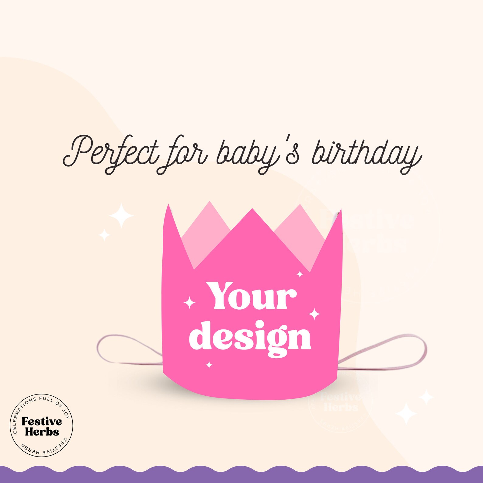 Baby Crown SVG, Party Hat Template, First Birthday Crown Template ...