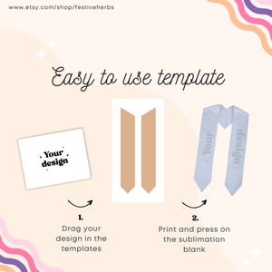 Graduation Stole Template for Sublimation Stole Template SVG - Etsy