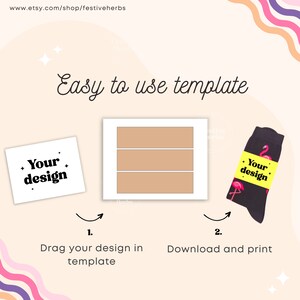 Sock Tag Template, Sock Label Template, Sock Wrapper Template SVG ...