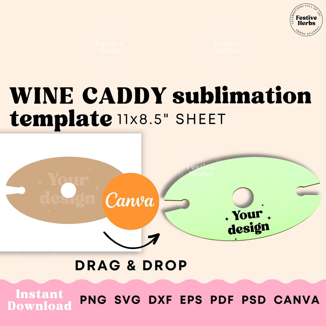 Wine Butler Svg, Wine Caddy Template, Wine Bottle and Glass Holder ...