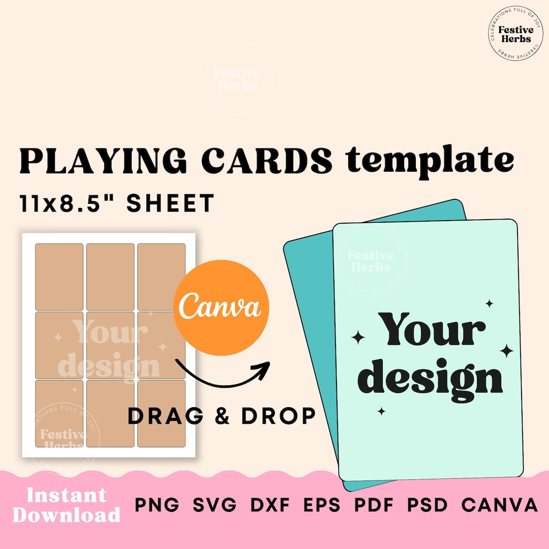 Playing Card Template, Trading Card Template Canva, Sports Card ...