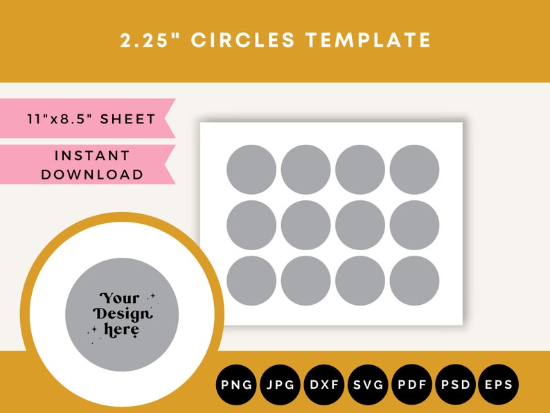 2.25 Circle SVG Circle Template Circle Template | Etsy Hong Kong