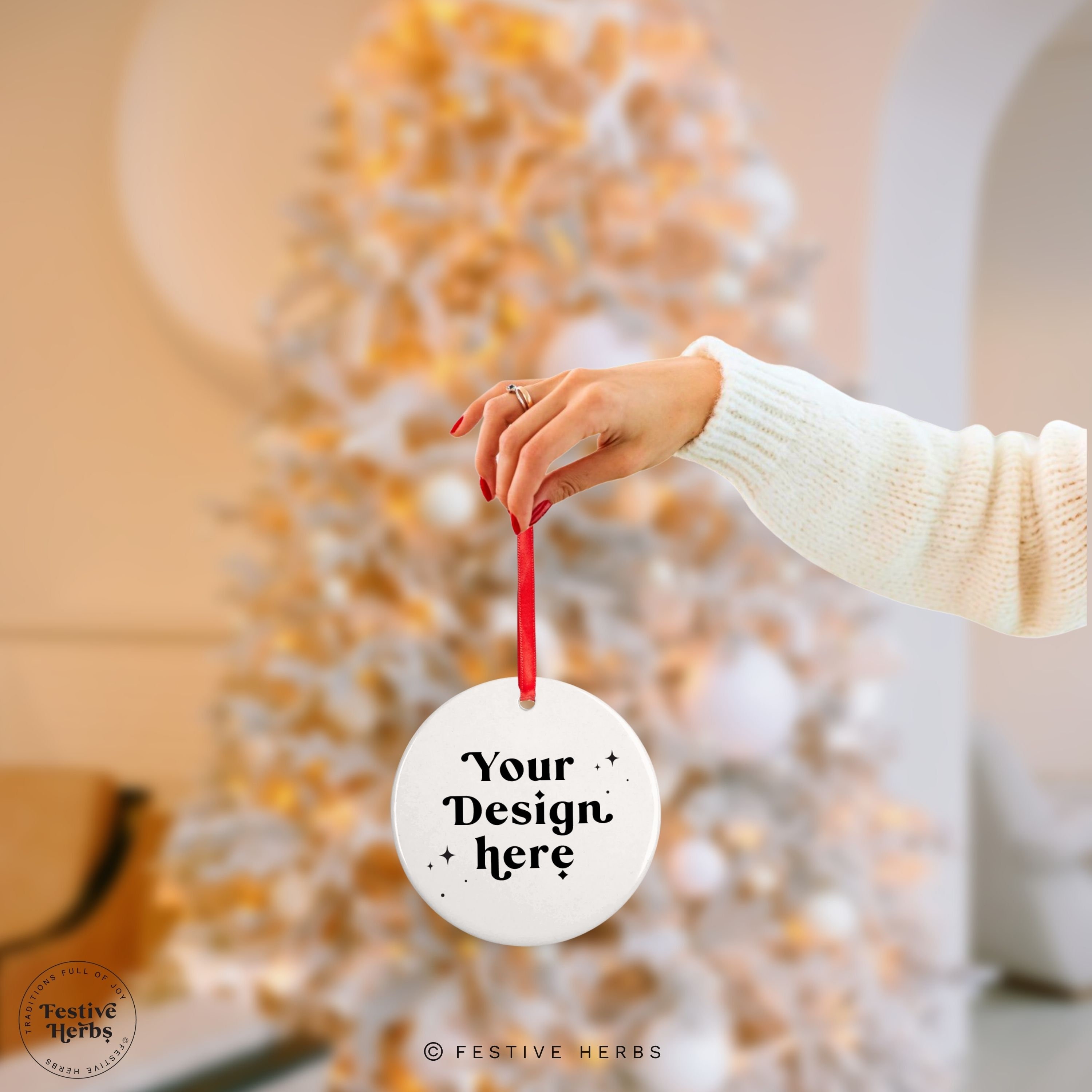 2.75inch Round Ceramic Ornament Template, Round Ornament SVG ...