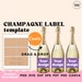 Champagne Label Template, Champagne Bottle Label SVG, Champagne Labels ...