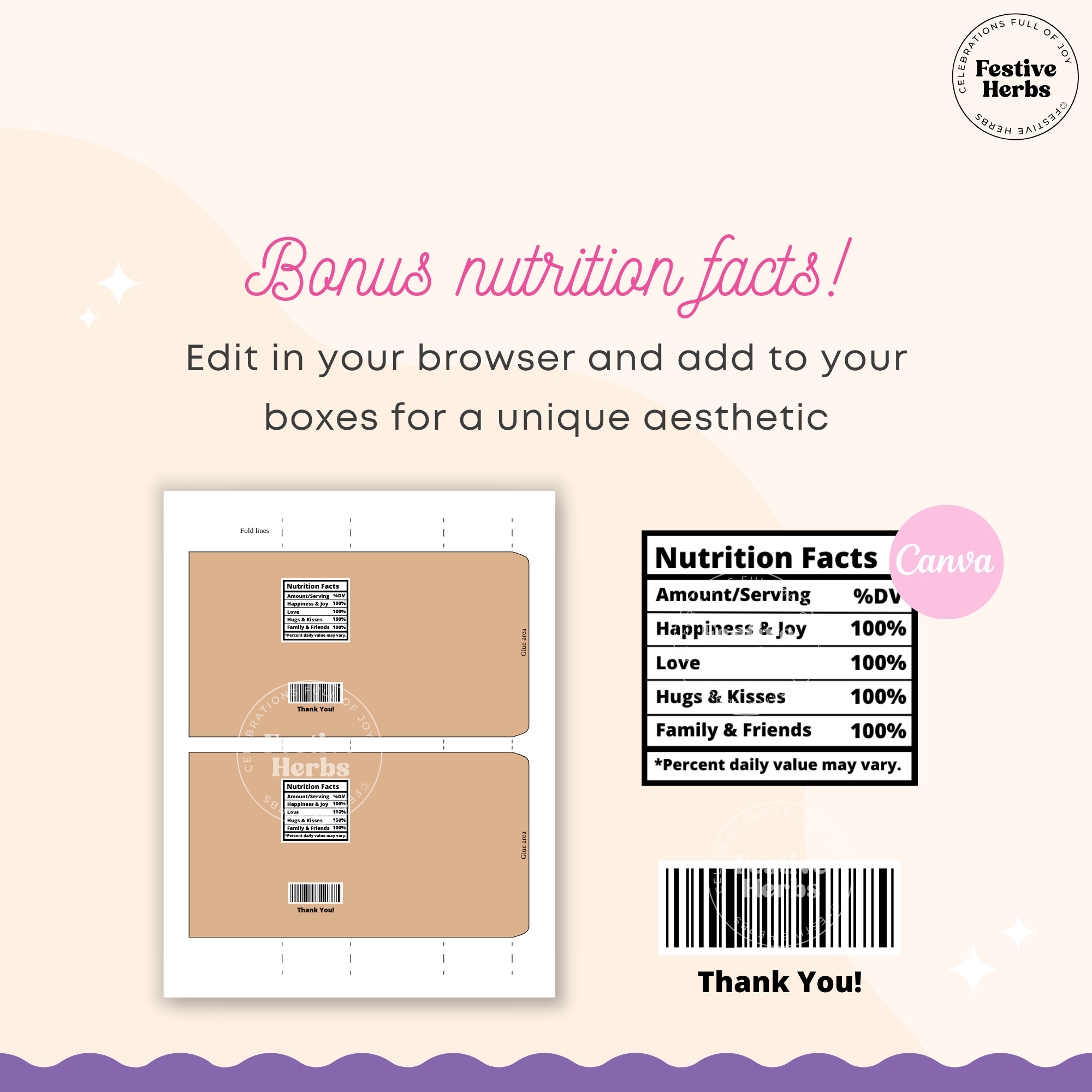 Juice Box Wrapper Template, 6oz Juice Box Template Canva, Kids Party ...