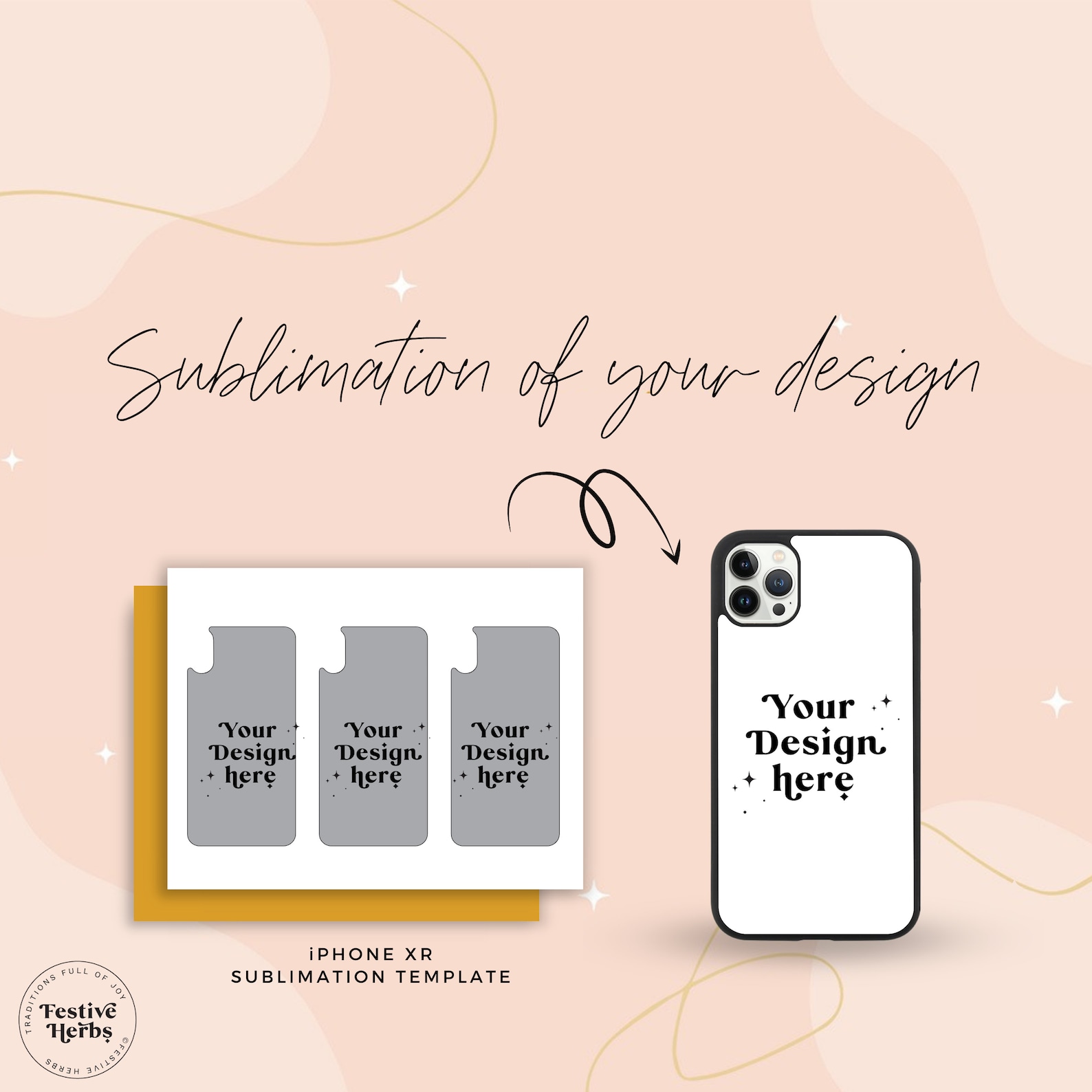 Iphone XR Template Phone Case Template for Sublimation - Etsy