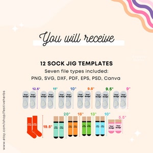 Sock Jig Template BUNDLE, Sock Jig Sublimation, Sock Insert Template ...