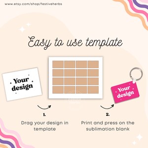 Keychain Template for Sublimation, Rectangle Keychain Svg Png ...