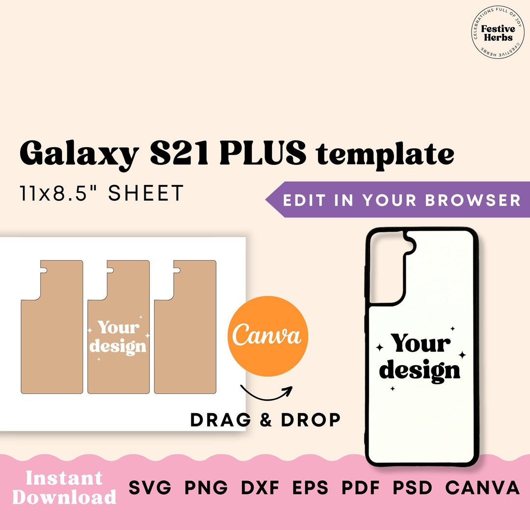 Phone Case Template Samsung S21 Plus Phone Case Template for - Etsy