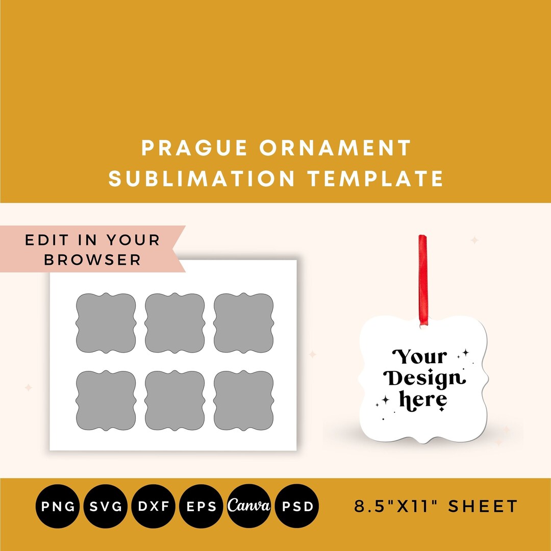 Prague Ornament Template, Benelux Ornament Template, Christmas ...